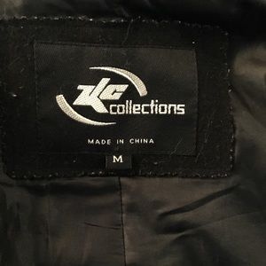KC Collections | Jackets & Coats | Black Wool Coat With Multi Color ...